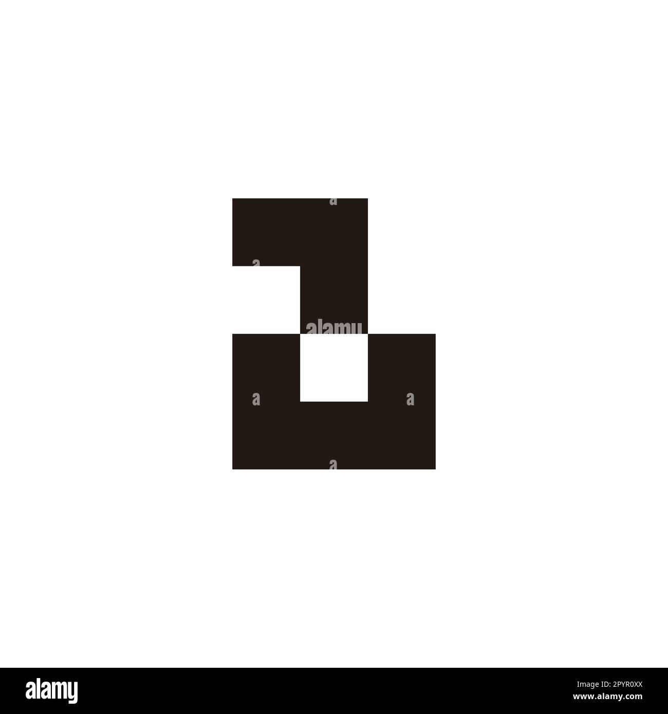 Number 1 squares geometric symbol simple logo vector Stock Vector Image ...