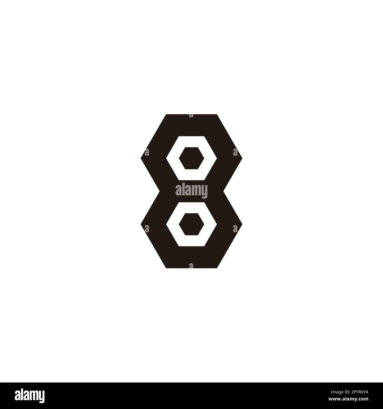 Number 8, hexagons geometric symbol simple logo vector Stock Vector ...