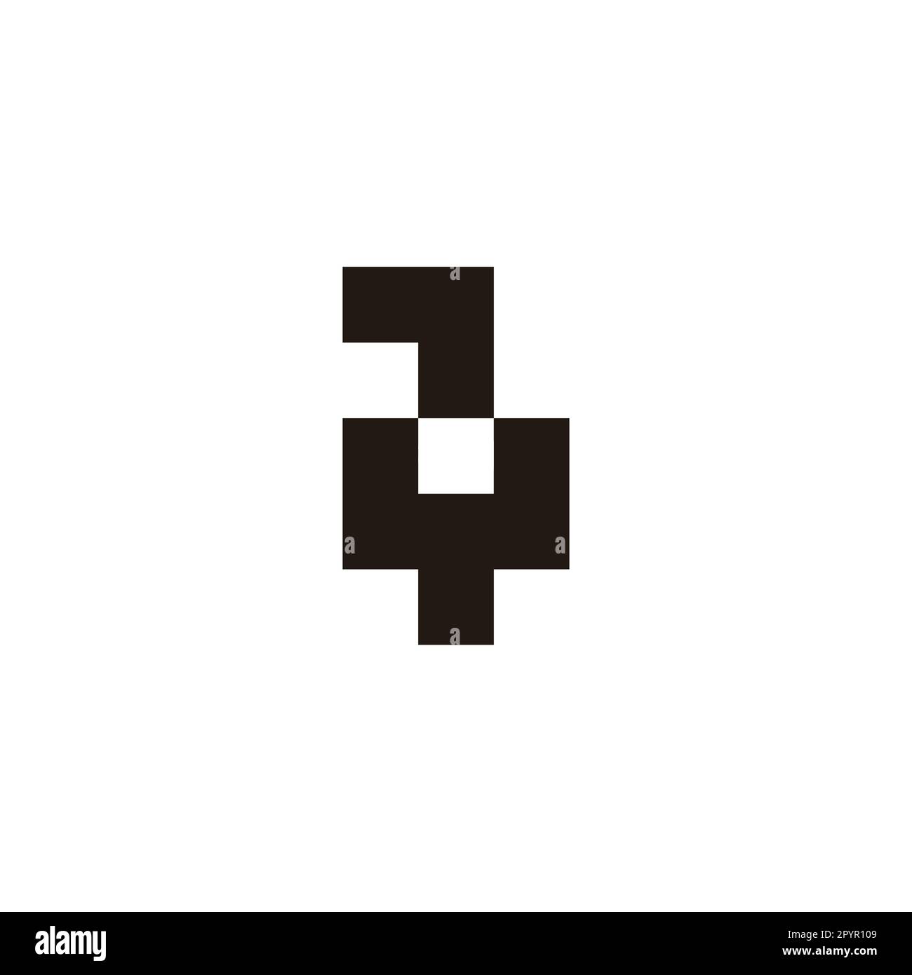 Letter Y number 1 square geometric symbol simple logo vector Stock ...