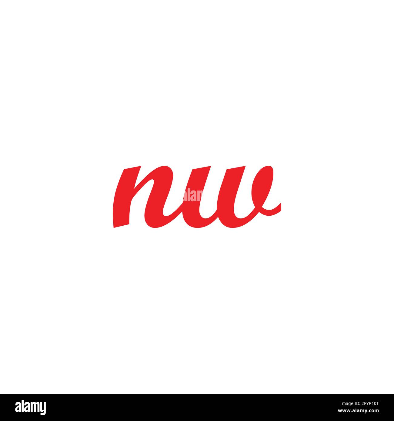 Letter nw connect, unique geometric symbol simple logo vector Stock ...