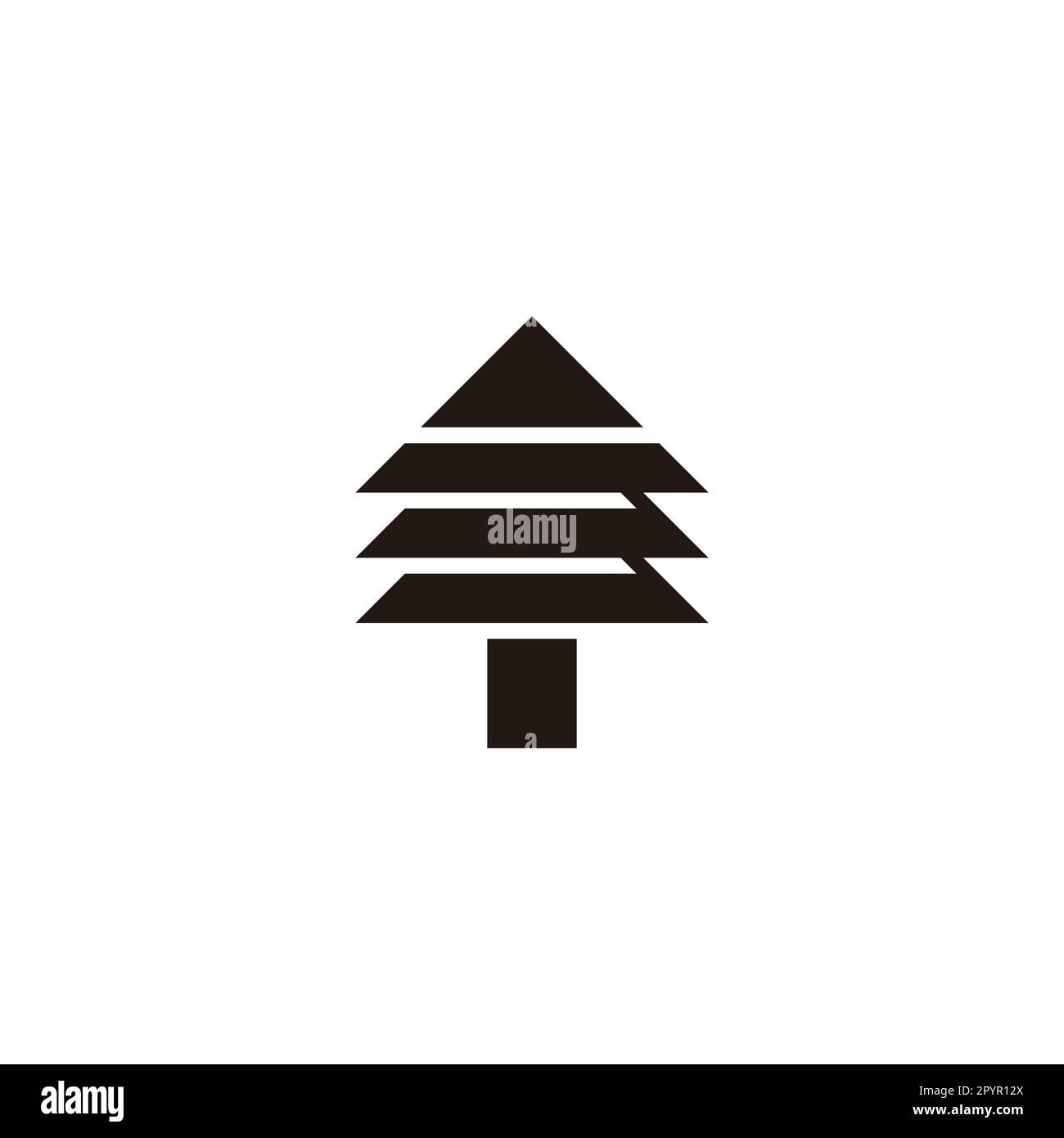 Number 3, pines geometric symbol simple logo vector Stock Vector Image ...