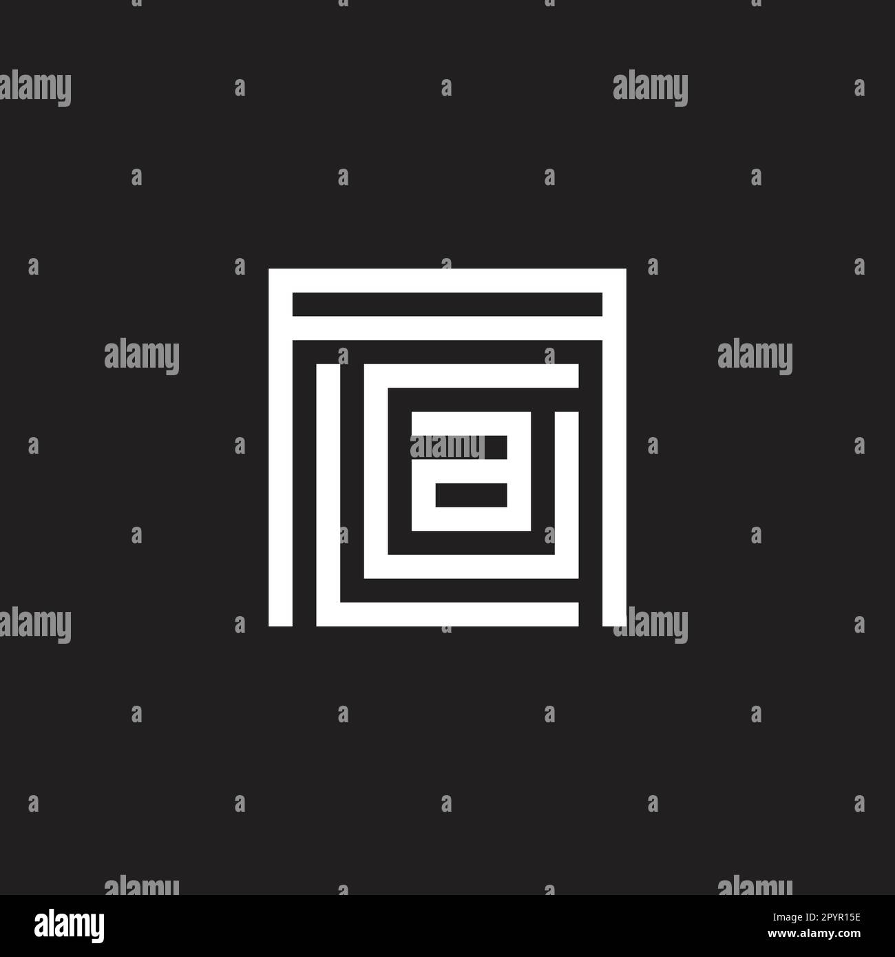 Letter A, L, G and a, square geometric symbol simple logo vector Stock ...