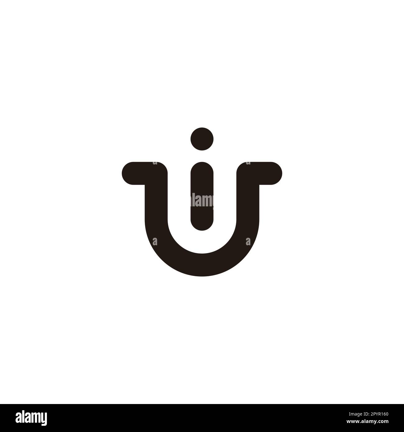 Letter U and i cart geometric symbol simple logo vector Stock Vector ...