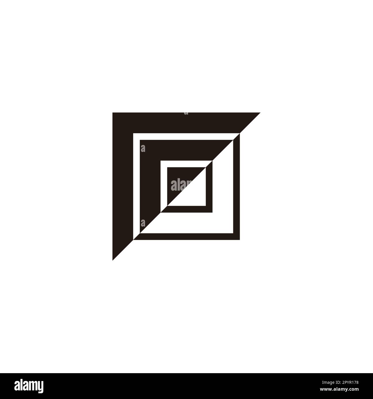 Letter r box, line geometric symbol simple logo vector Stock Vector ...