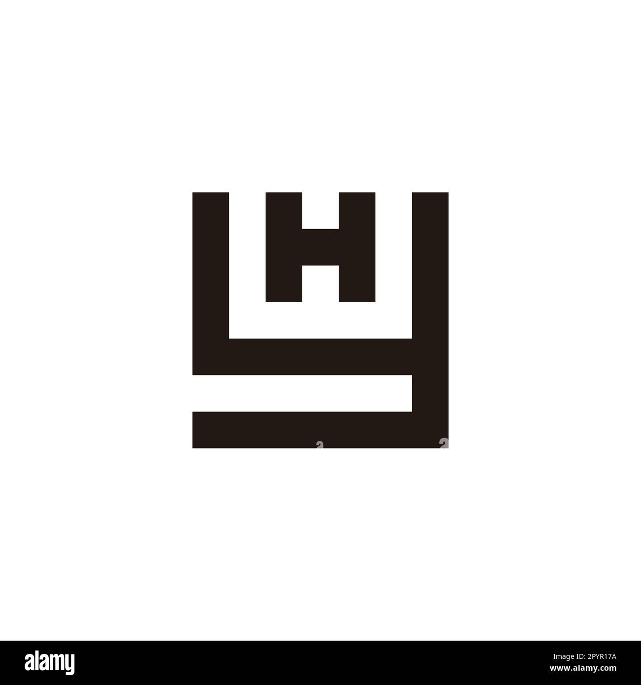 Letter h and y square geometric symbol simple logo vector Stock Vector ...