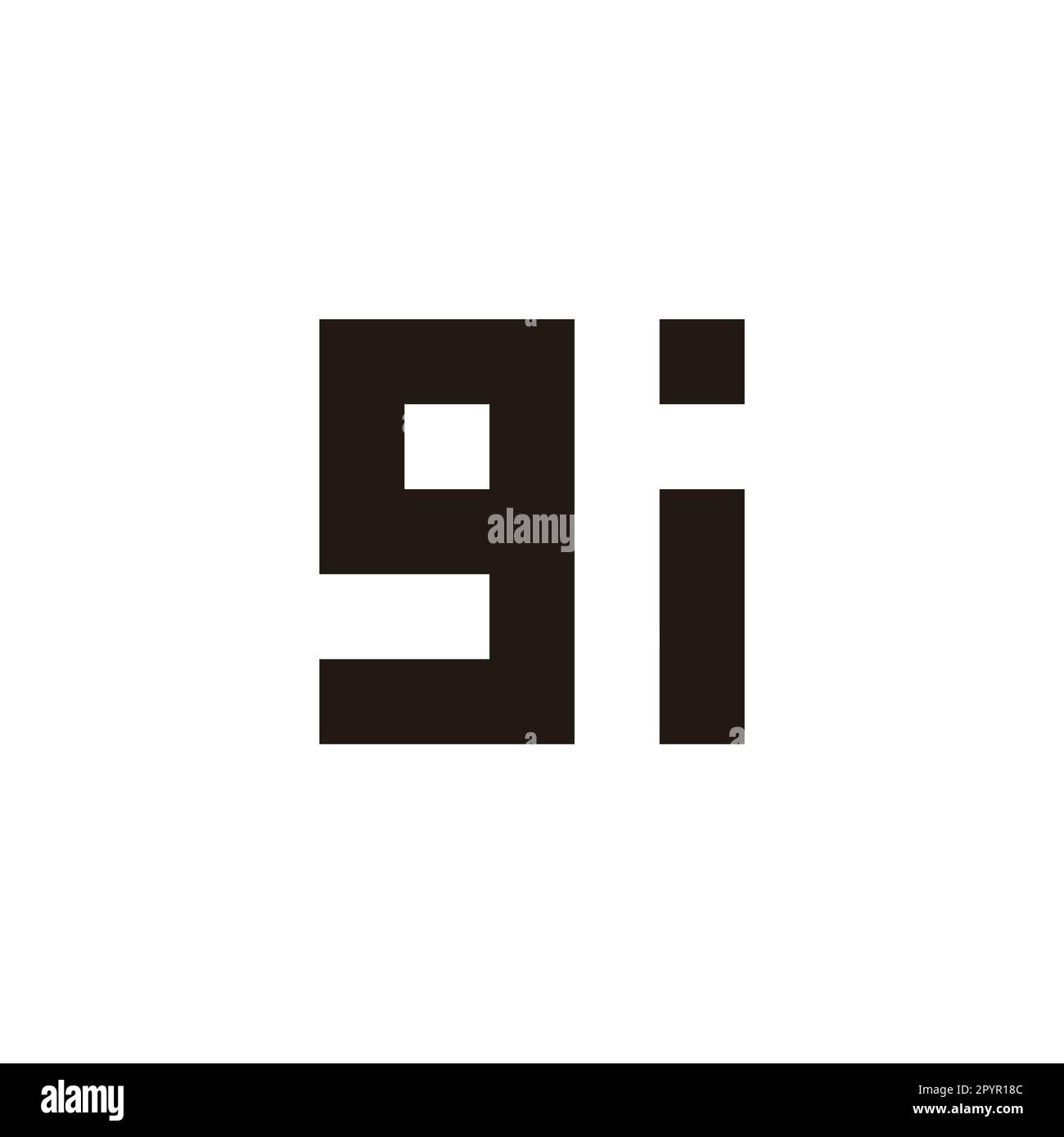 Letter g i square geometric symbol simple logo vector Stock Vector ...