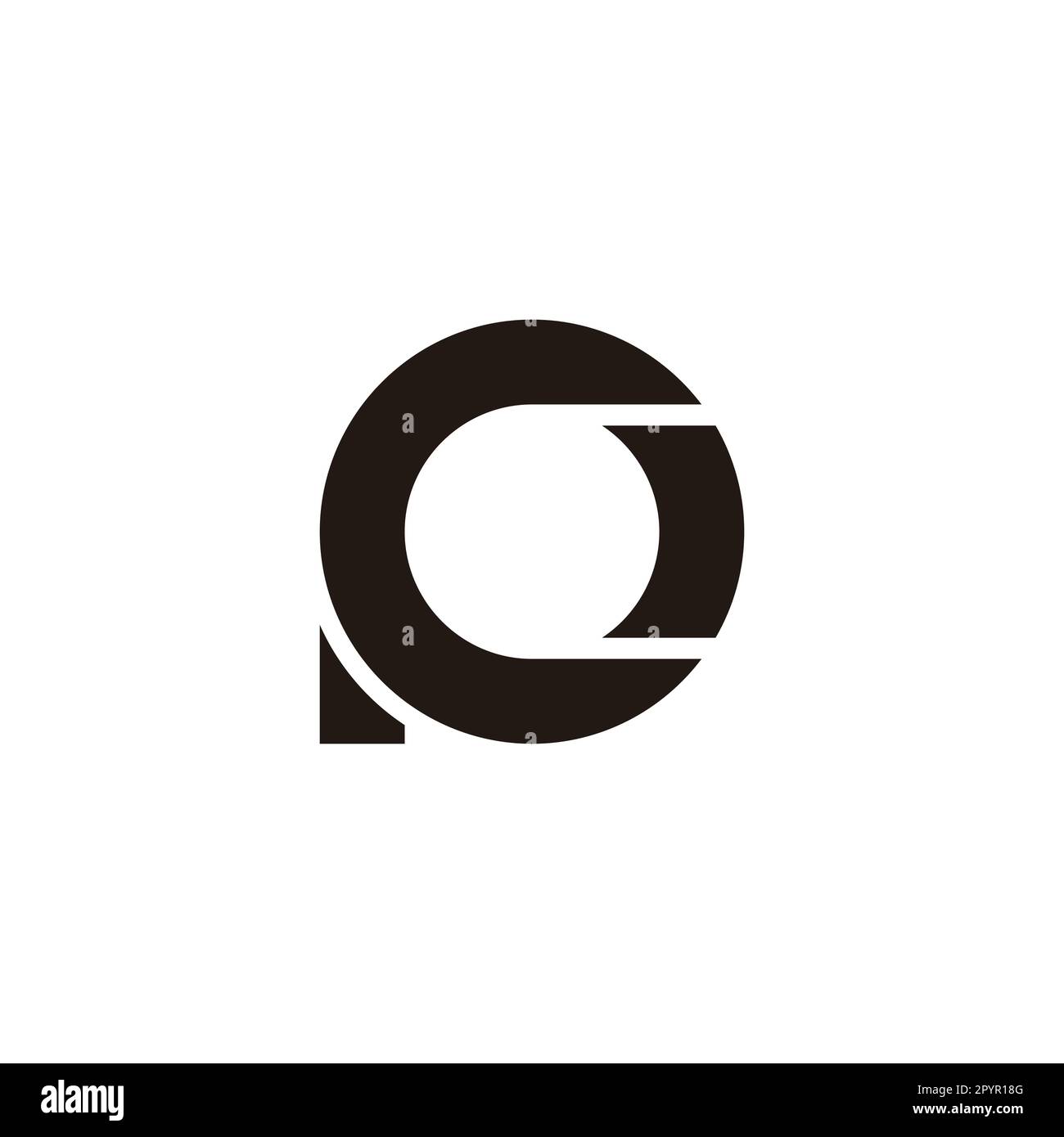 Letter CP PC C P circle, outline geometric symbol simple logo vector Stock Vector Image & Art ...