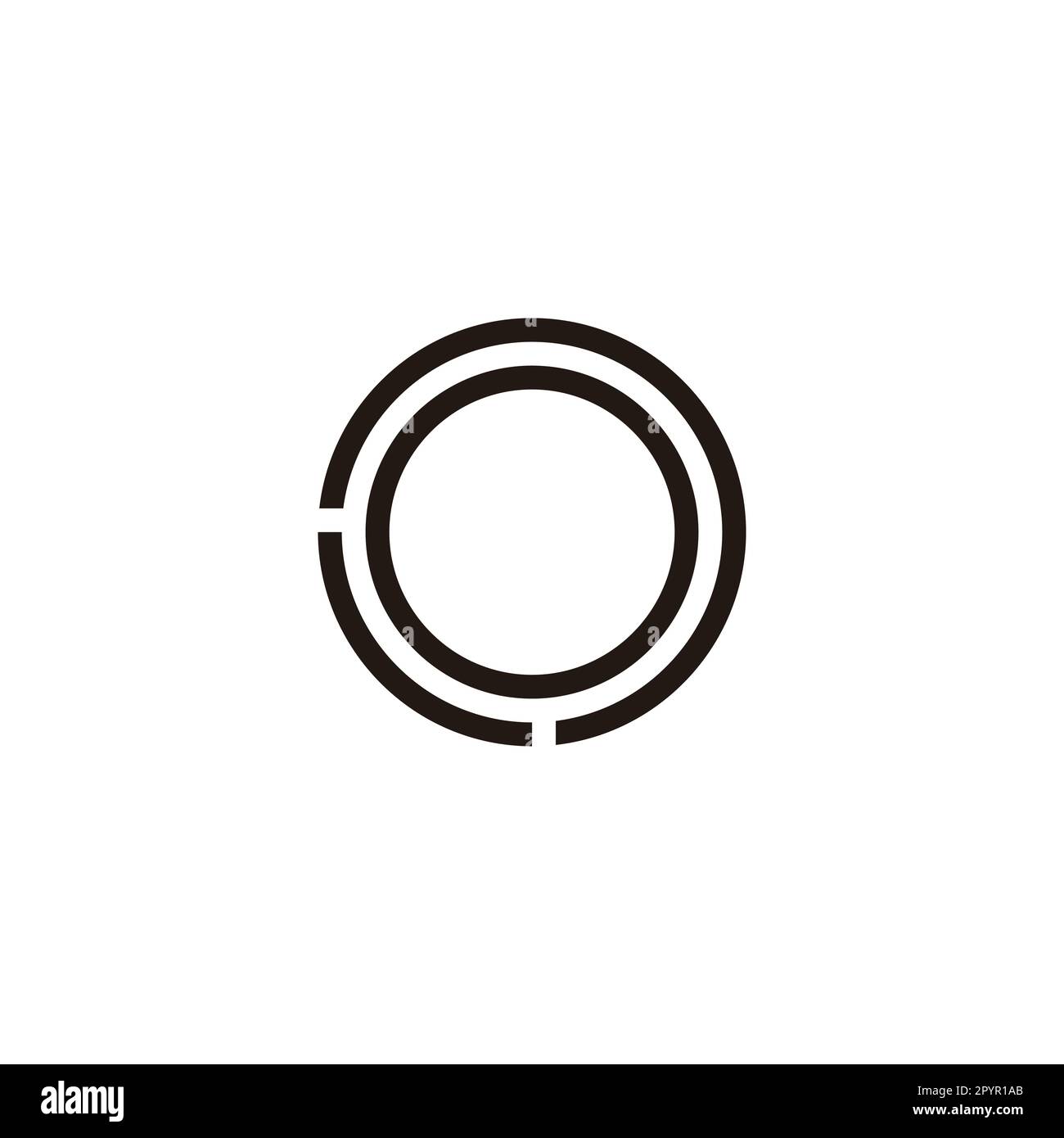 Letter Lo oL L o lines, circle geometric symbol simple logo vector ...
