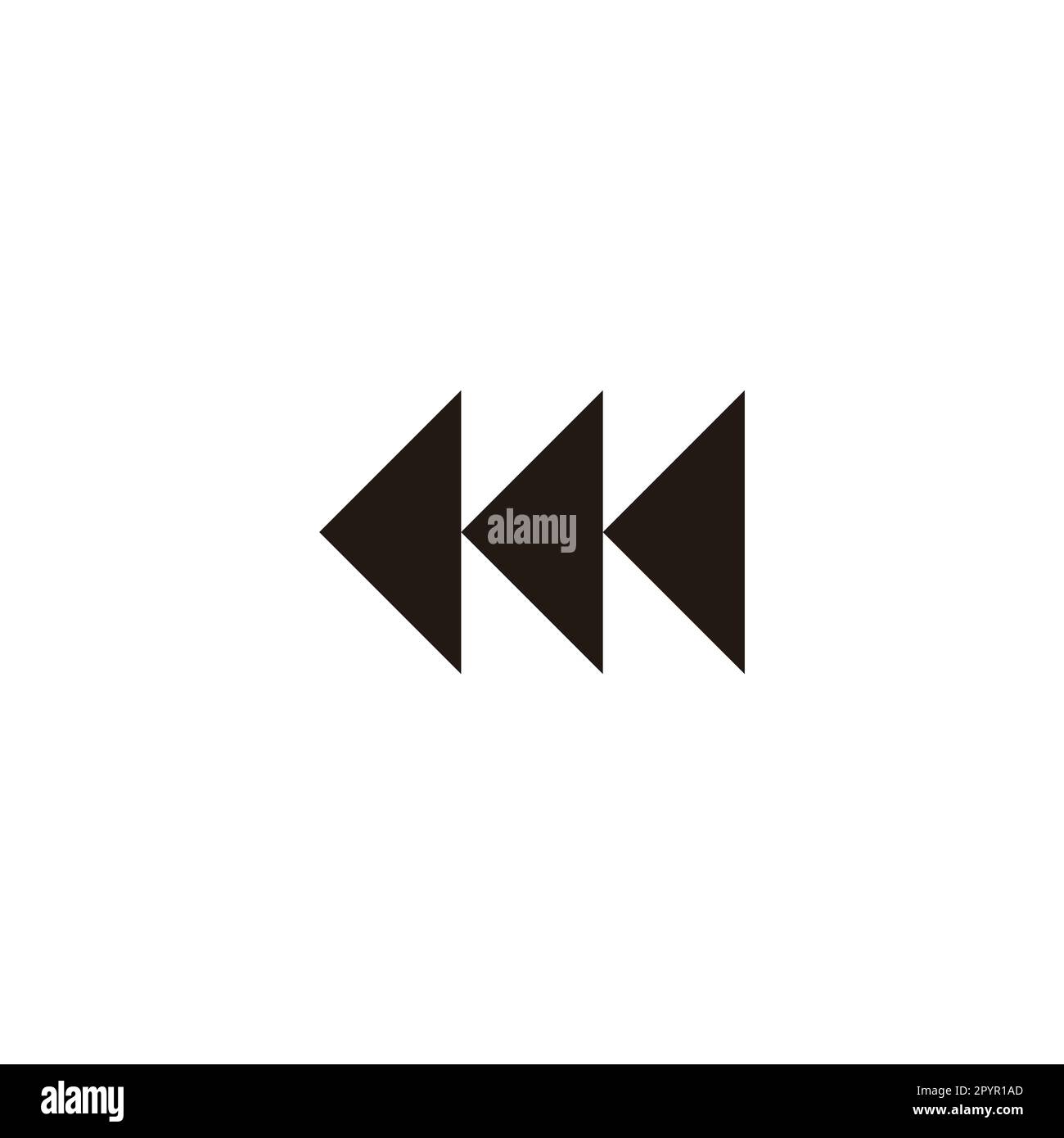 Letter m arrows, left geometric symbol simple logo vector Stock Vector ...