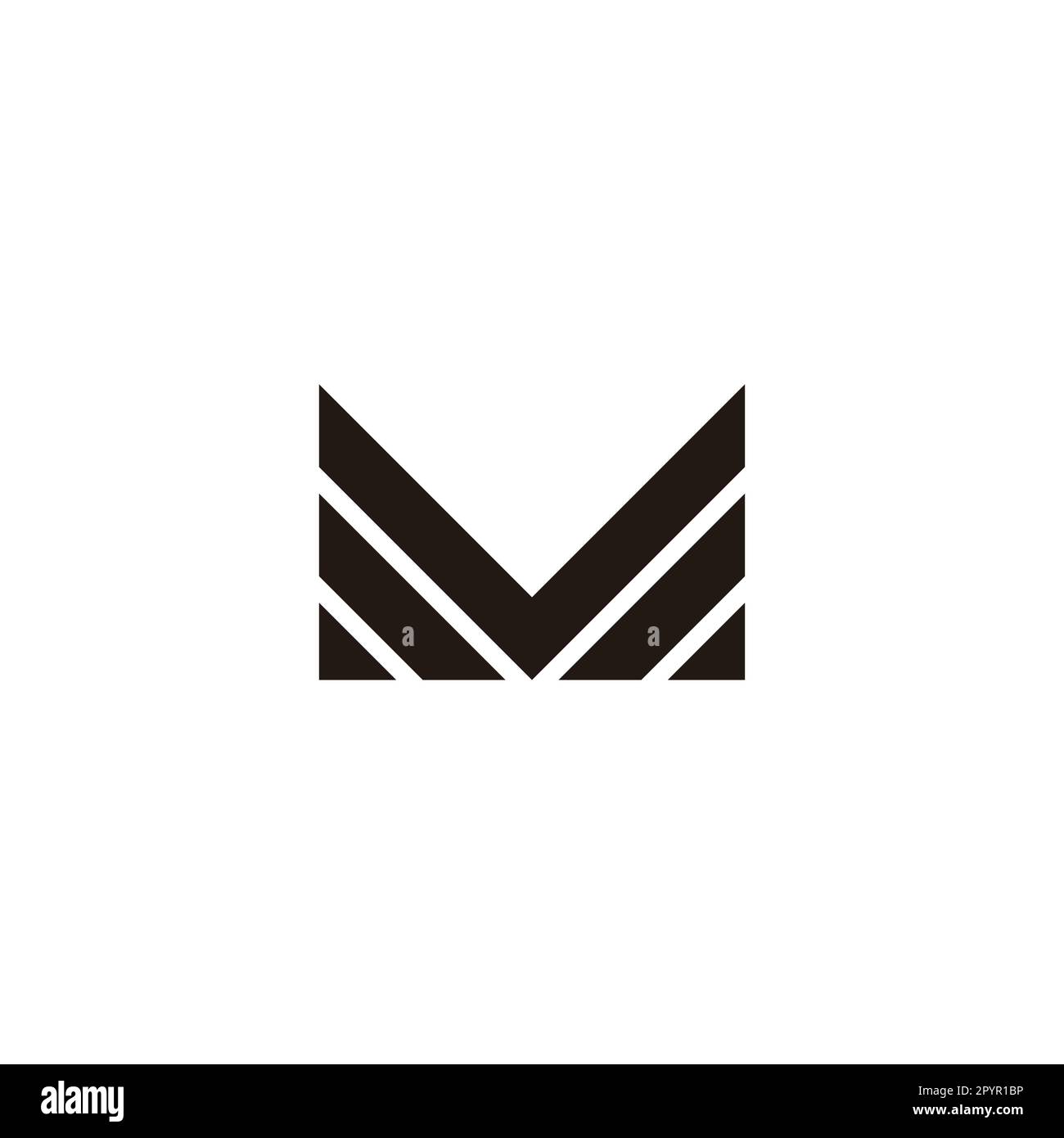 Letter M outlines geometric symbol simple logo vector Stock Vector ...
