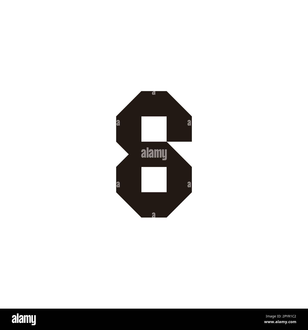 Number 6 or 8, square geometric symbol simple logo vector Stock Vector ...