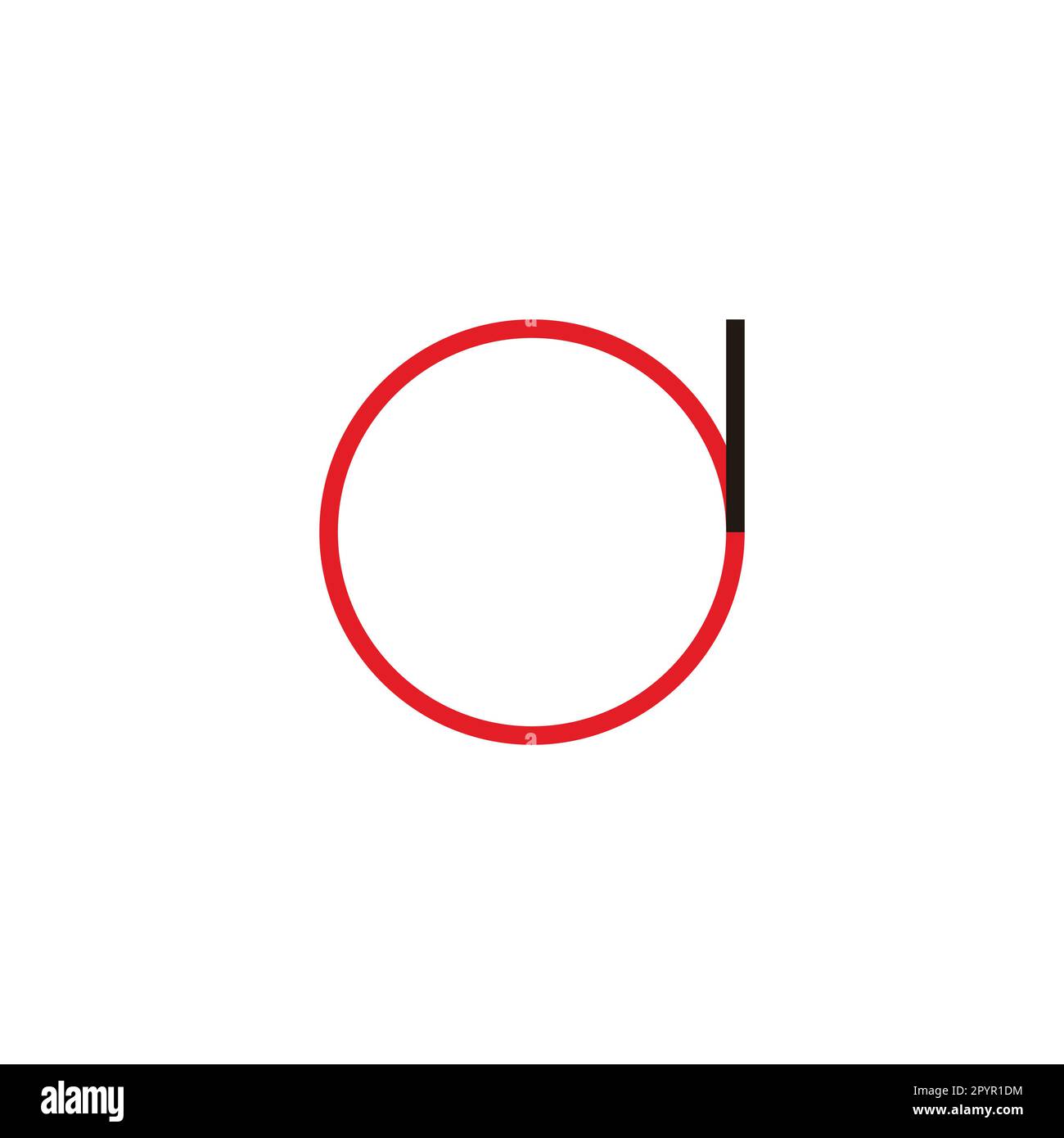 Letter od do o d circle, line geometric symbol simple logo vector Stock Vector Image & Art - Alamy