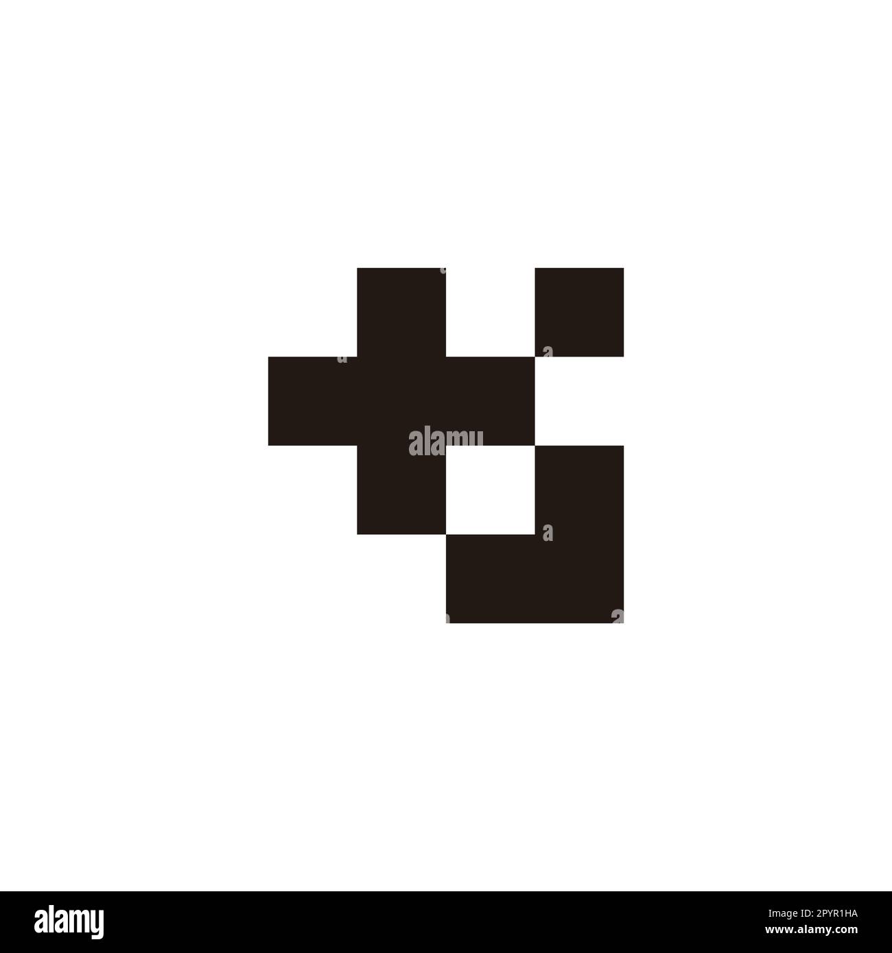 Letter j plus, squares geometric symbol simple logo vector Stock Vector ...