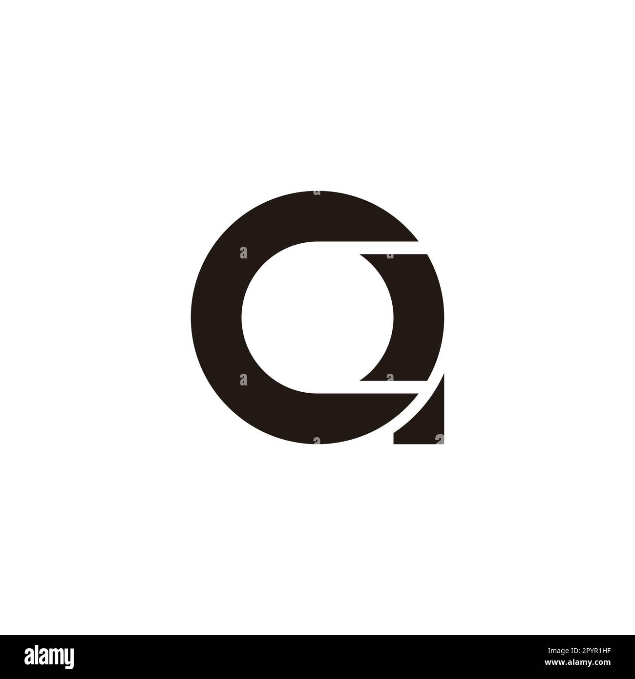 Letter ca ac c a circle, outline geometric symbol simple logo vector ...