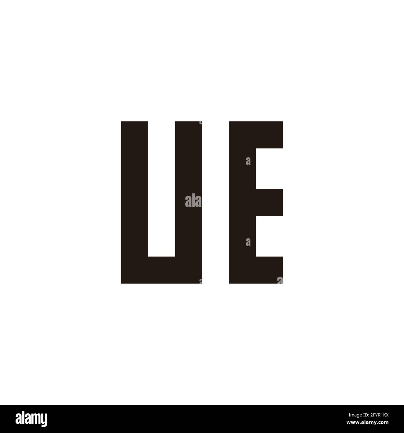 Letter UE square geometric symbol simple logo vector Stock Vector Image ...