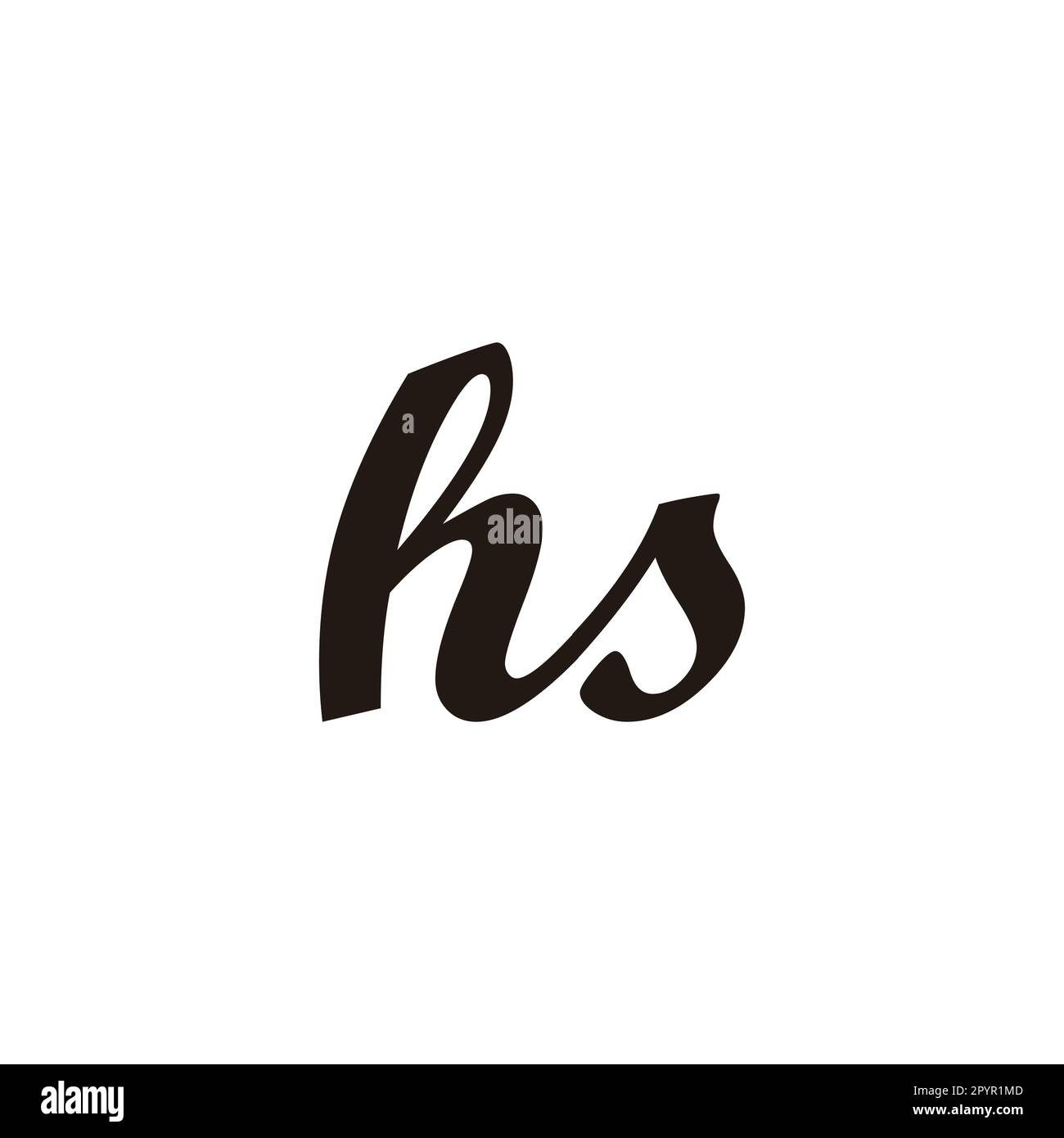 Letter hs connect geometric symbol simple logo vector Stock Vector ...