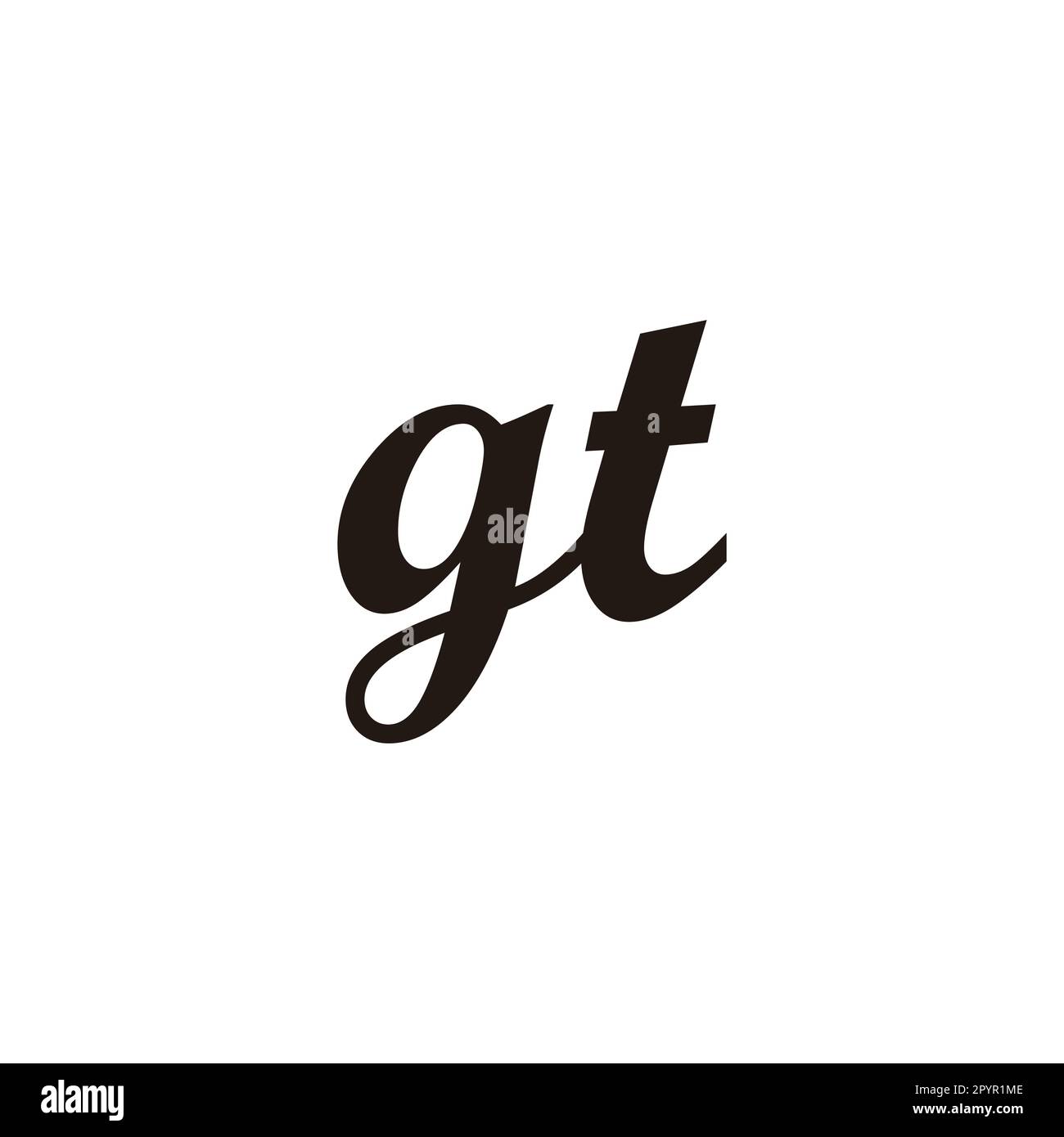 Letter gt connect geometric symbol simple logo vector Stock Vector ...