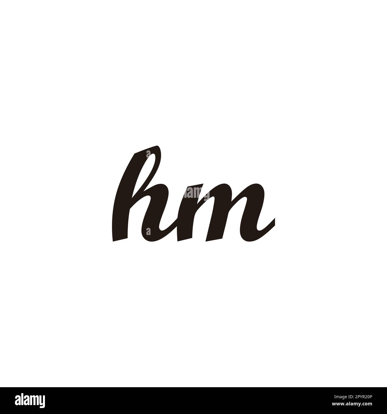 Letter hm connect geometric symbol simple logo vector Stock Vector ...