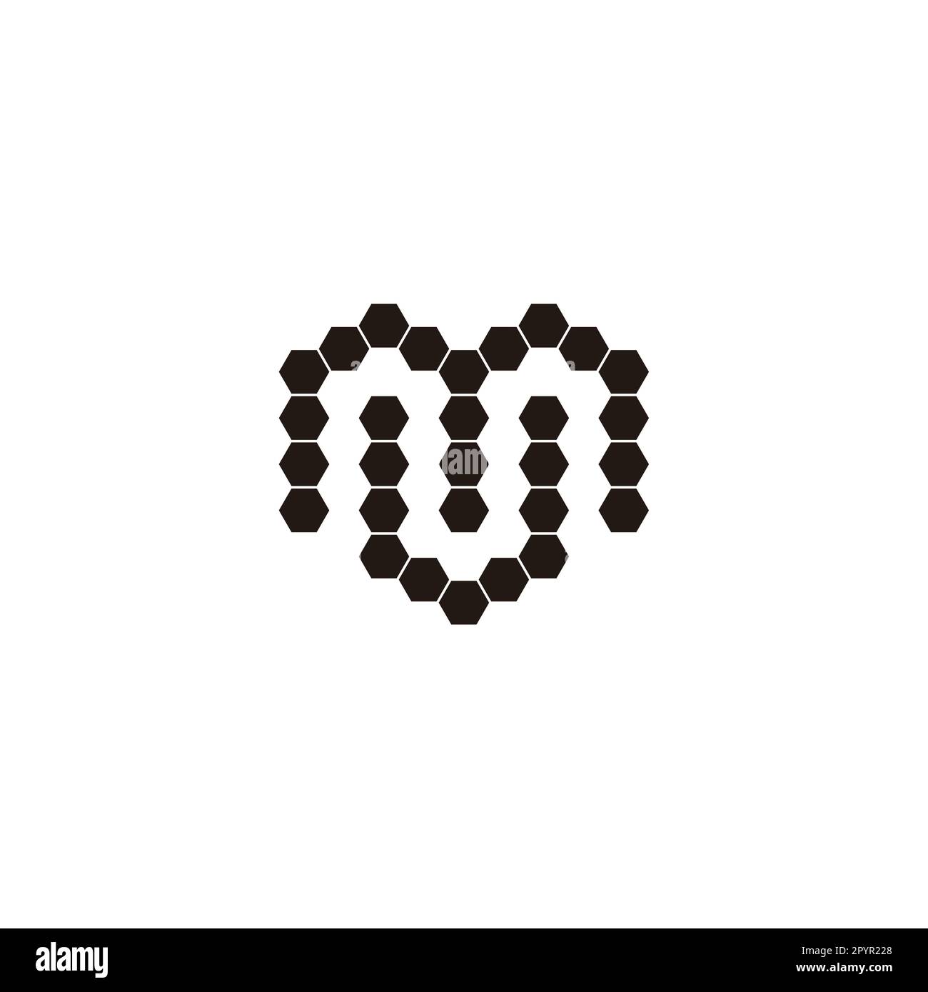 Letter M and U hexagons, heart geometric symbol simple logo vector Stock Vector Image & Art - Alamy