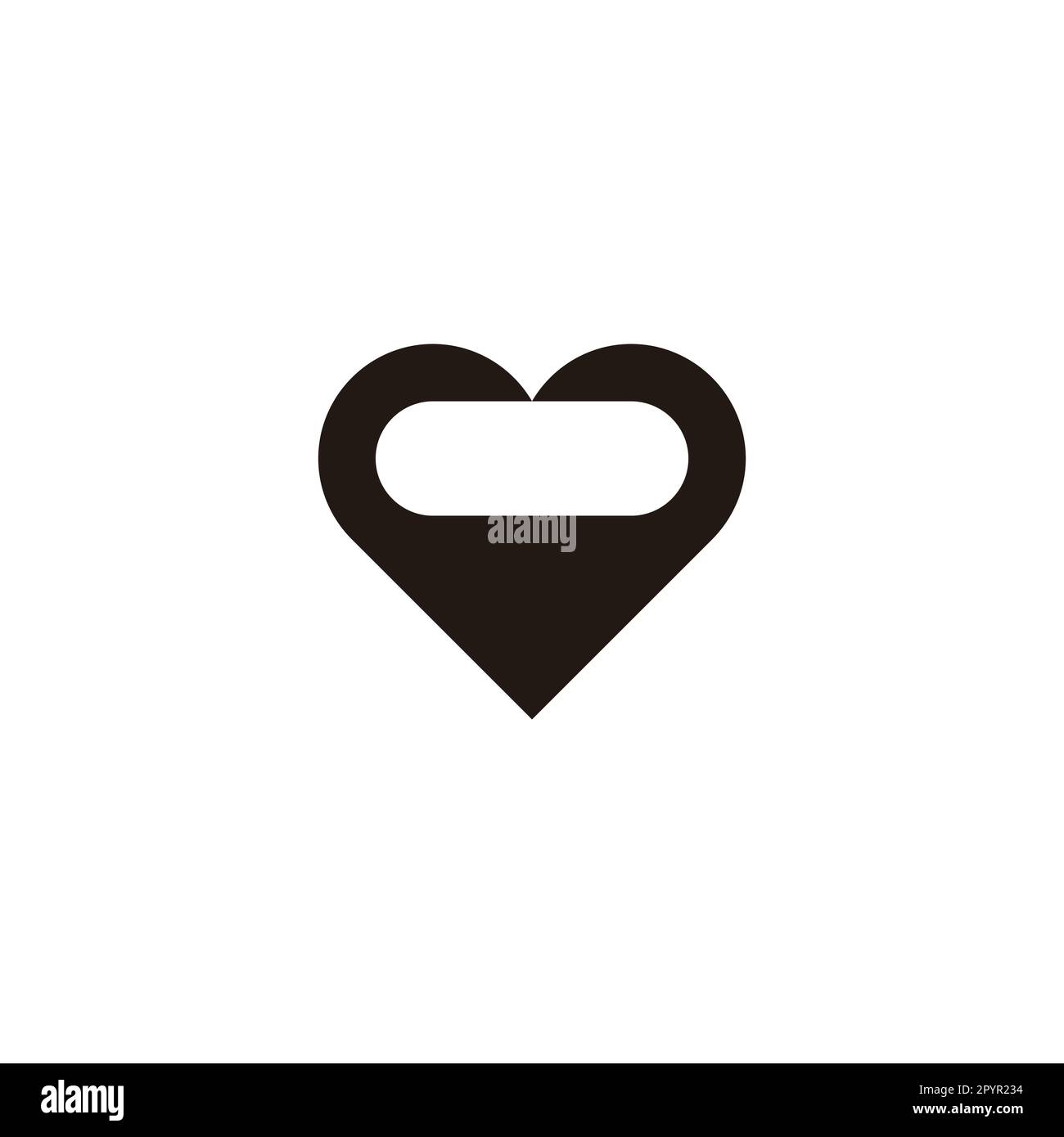 Capsule, heart geometric symbol simple logo vector Stock Vector Image ...