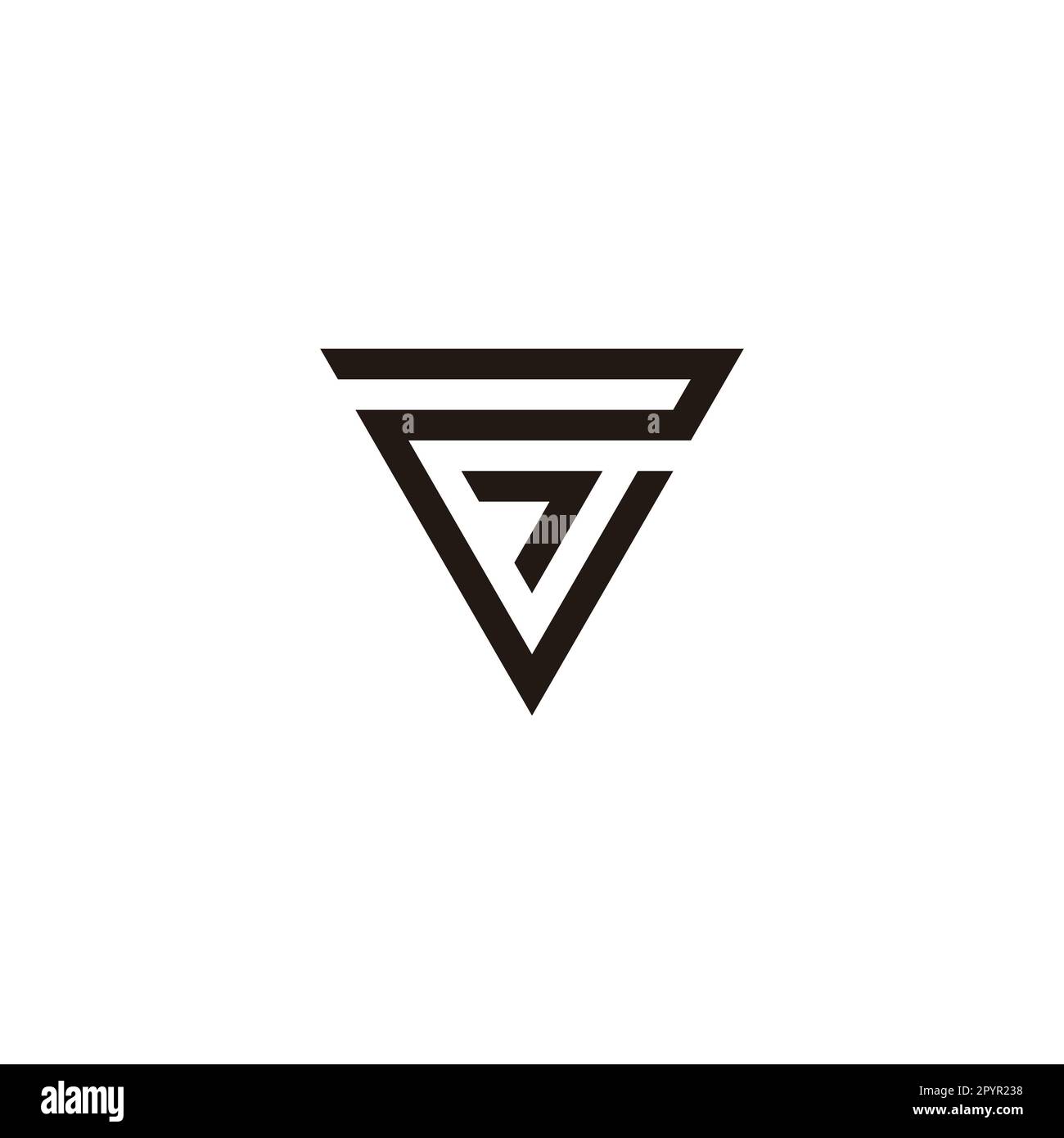 Number 2 and 7 geometric symbol simple logo vector Stock Vector Image ...