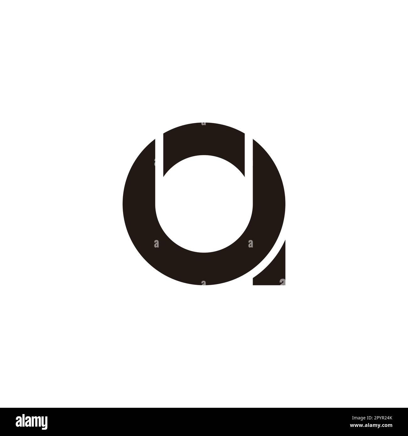 Letter Ua aU U a circle, outline geometric symbol simple logo vector Stock Vector Image & Art ...