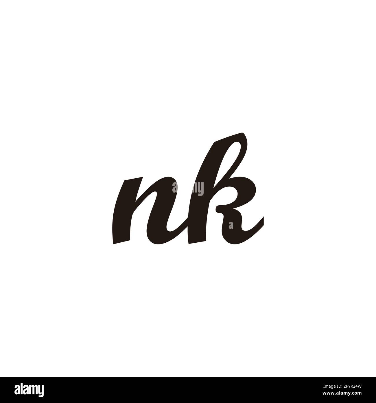 Letter nk connect geometric symbol simple logo vector Stock Vector ...