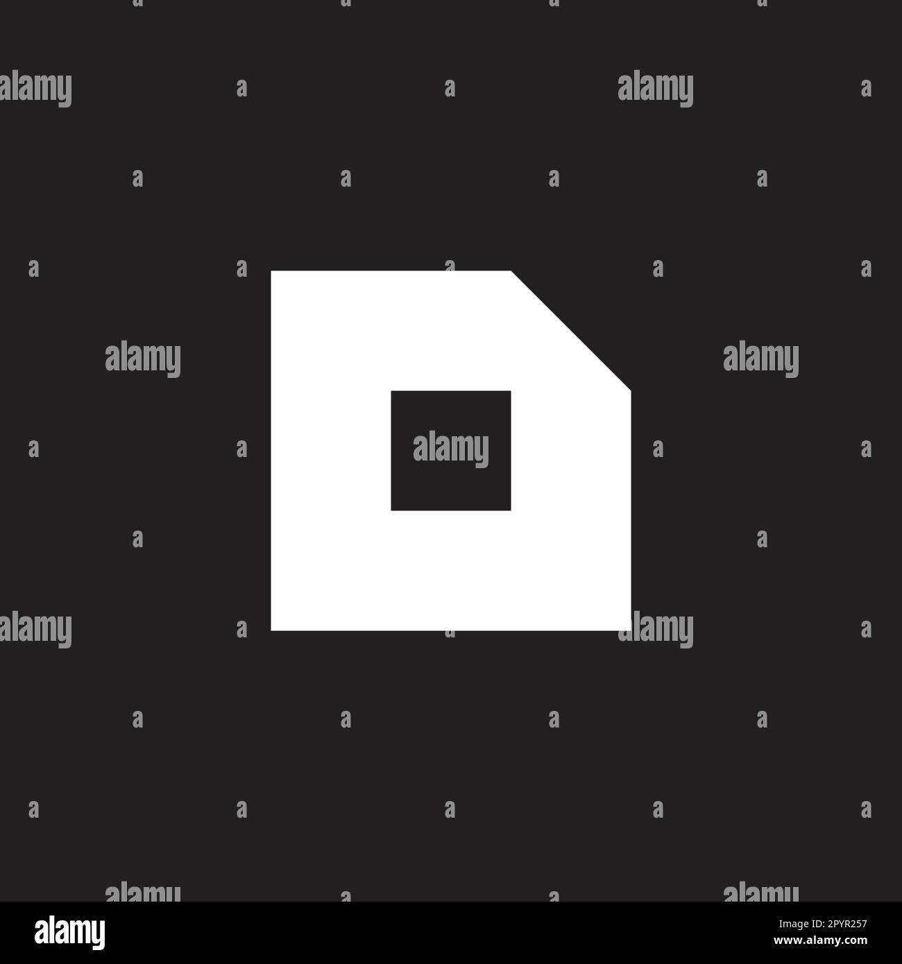 Letter o diamond, square geometric symbol simple logo vector Stock ...