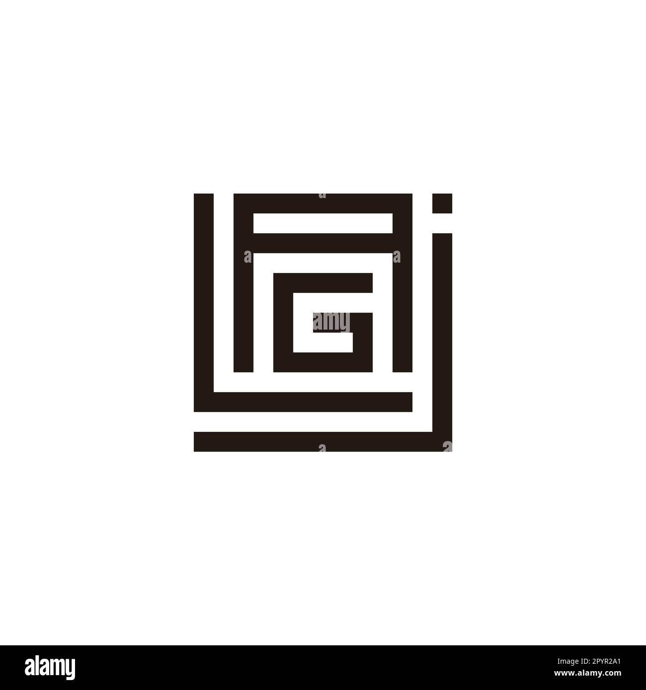 Letter j, L, A and G, square geometric symbol simple logo vector Stock Vector Image & Art - Alamy