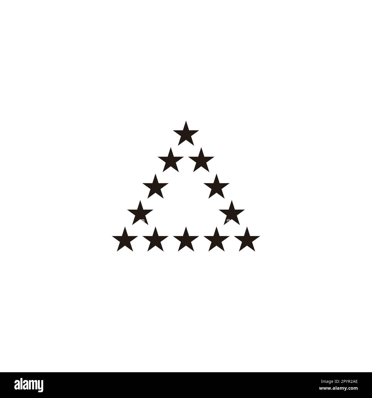 Triangle, stars geometric symbol simple logo vector Stock Vector Image ...