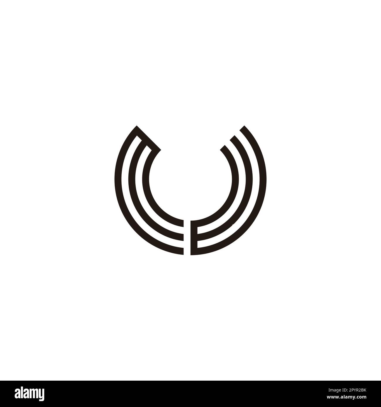 Letter m and w, letter U lines geometric symbol simple logo vector Stock Vector Image & Art - Alamy