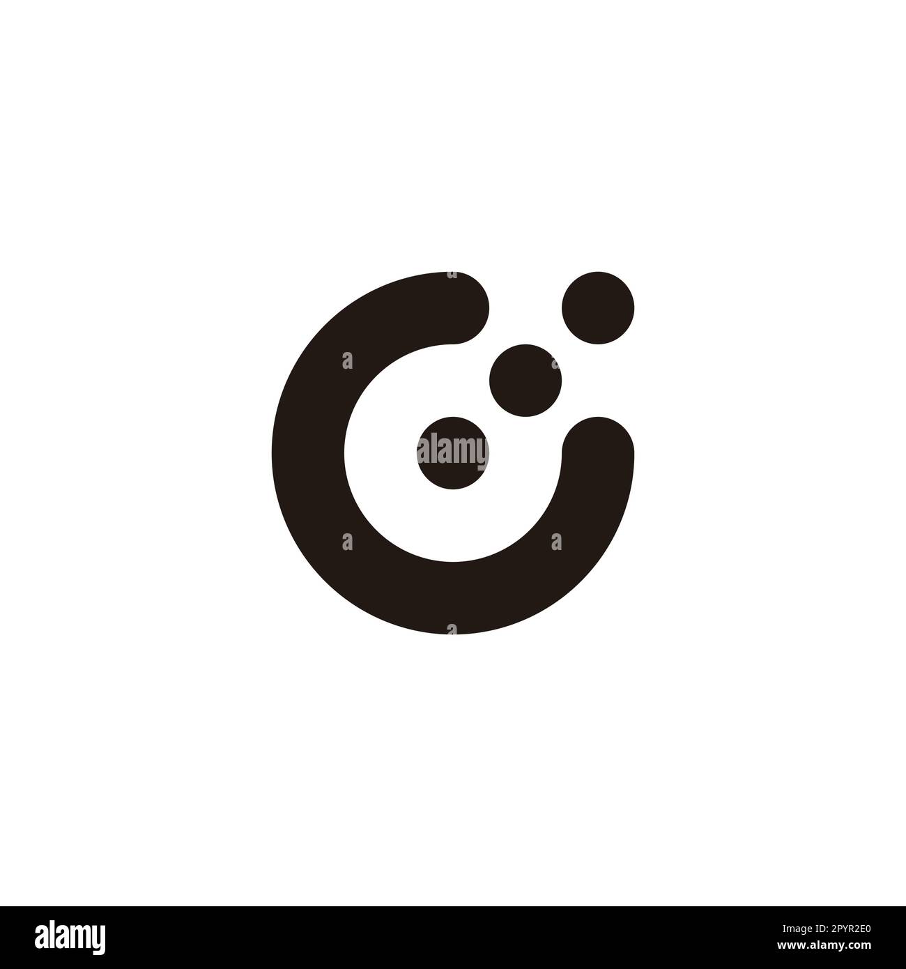 Letter G three circles geometric symbol simple logo vector Stock Vector ...
