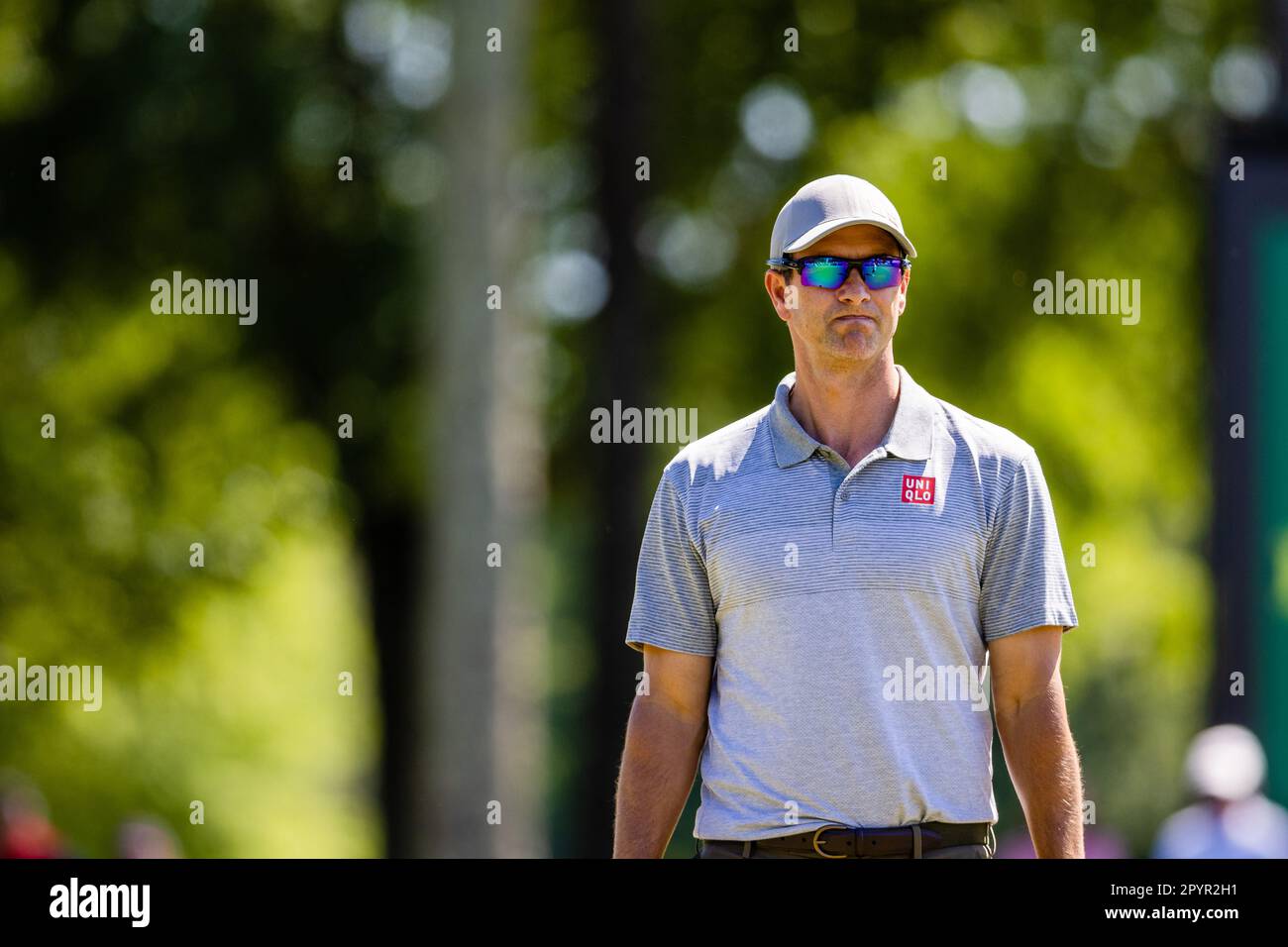 Charlotte, NC, USA. 4th May, 2023. Adam Scott on the 9th green during ...