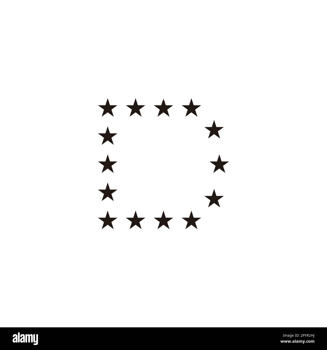Letter D stars geometric symbol simple logo vector Stock Vector Image ...
