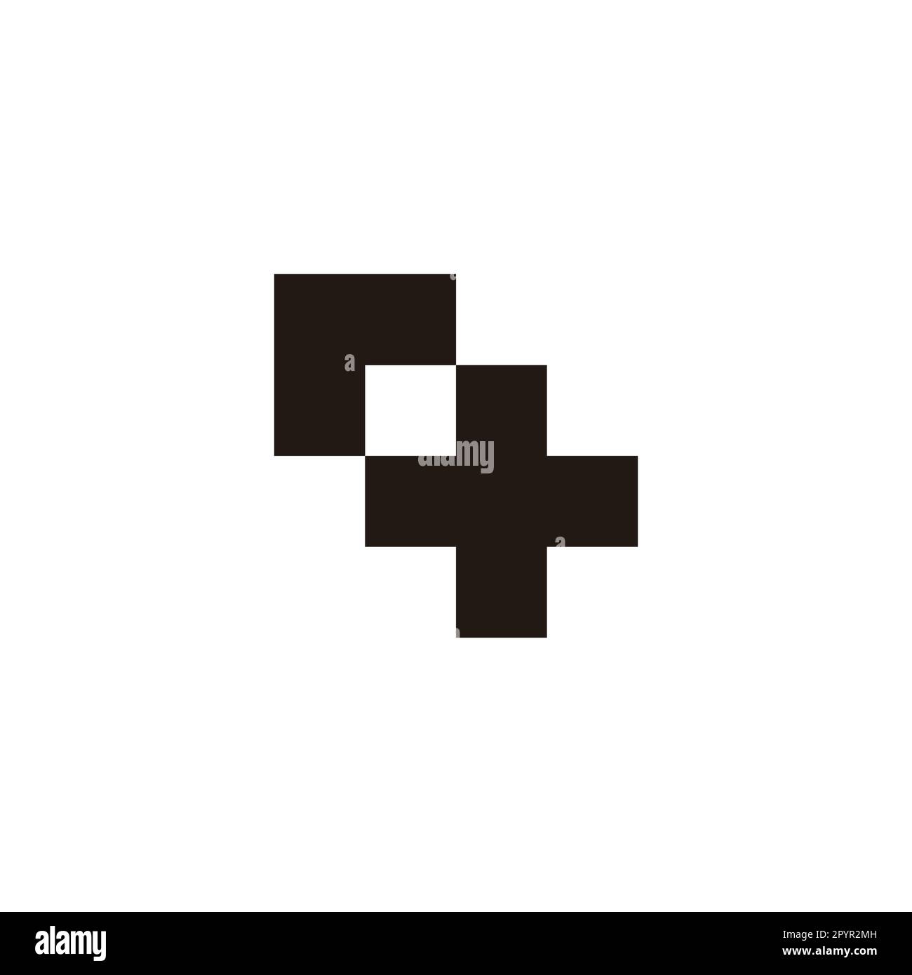 Letter r plus, square geometric symbol simple logo vector Stock Vector ...