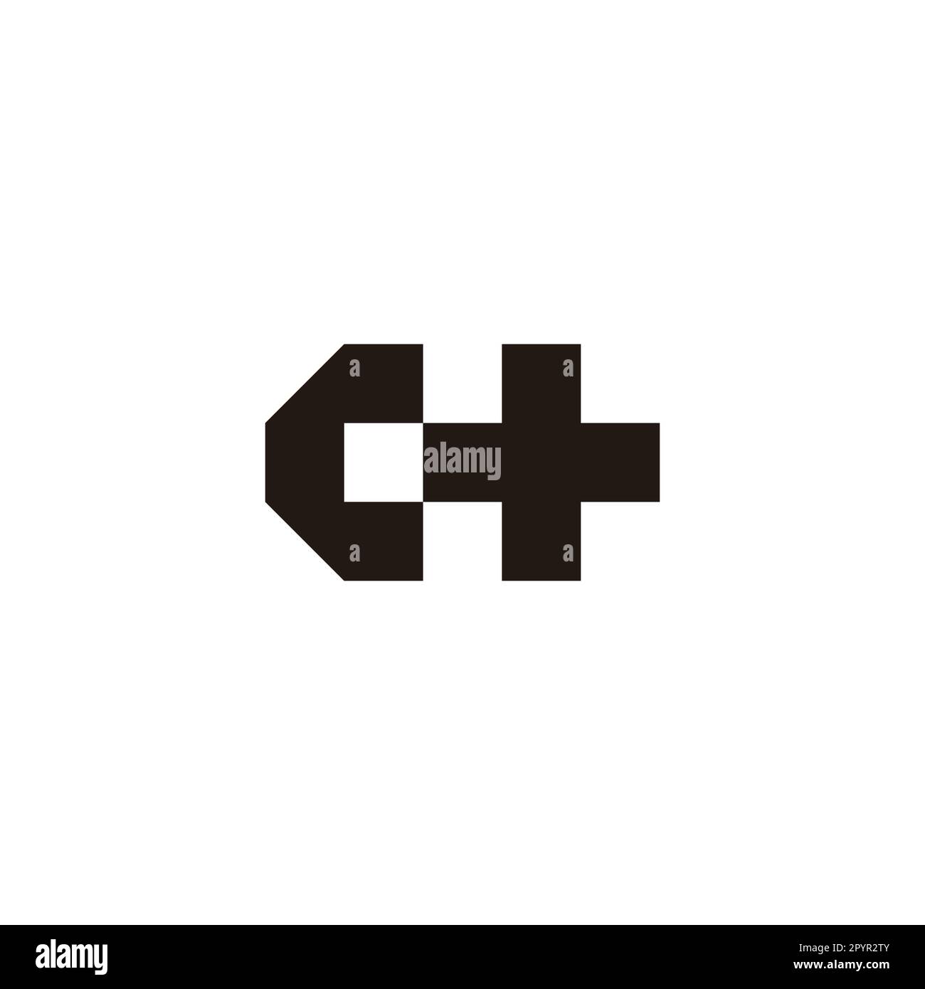 Letter C plus, square geometric symbol simple logo vector Stock Vector ...