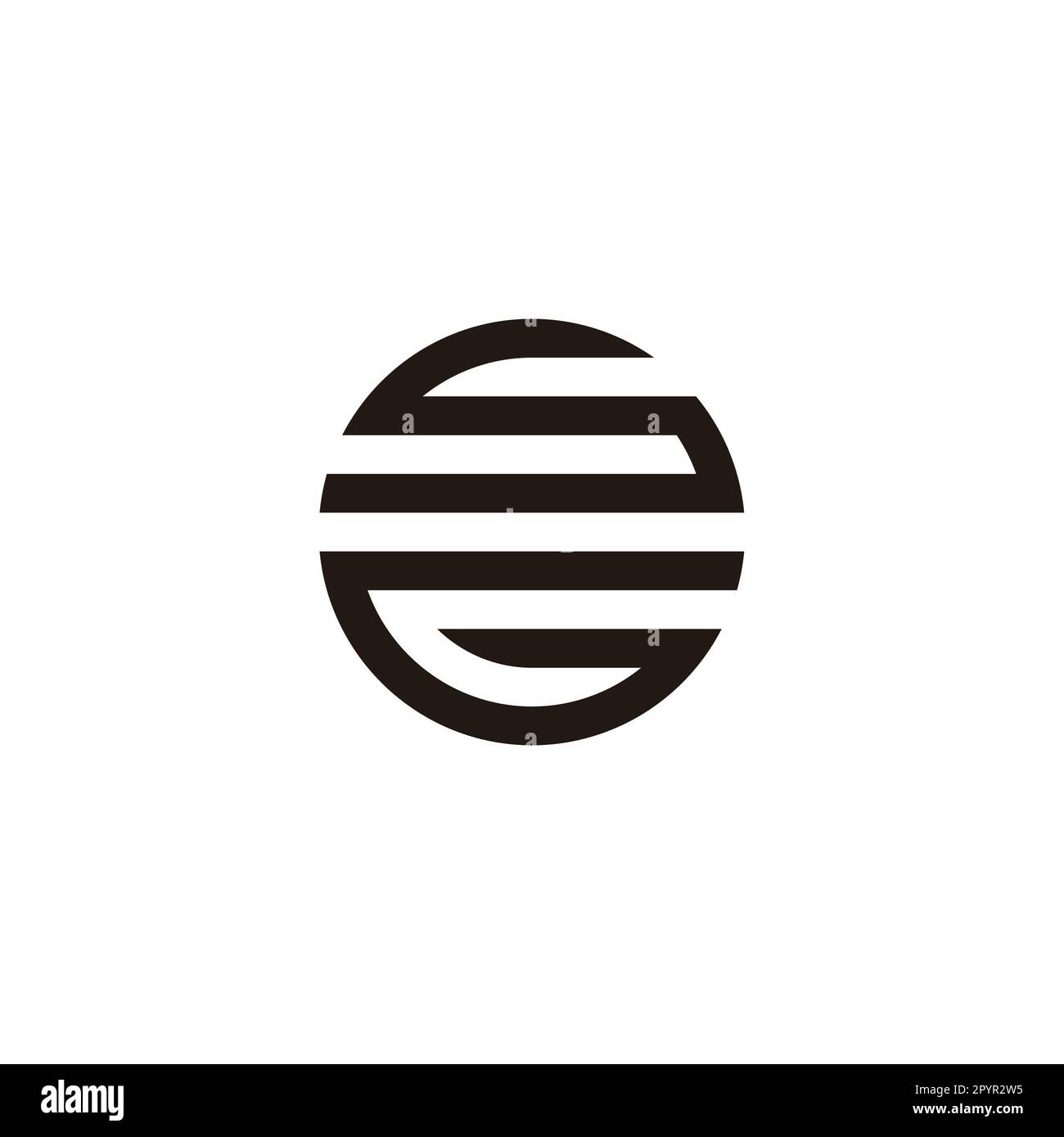 Letter S and G circle geometric symbol simple logo vector Stock Vector ...
