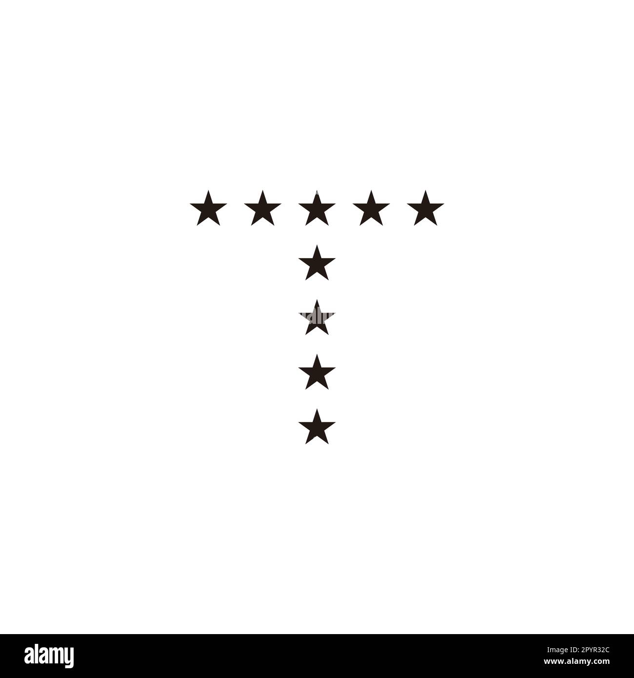 Letter T stars geometric symbol simple logo vector Stock Vector Image ...