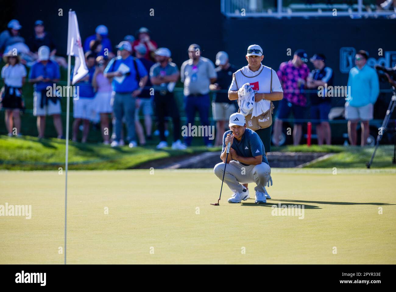 Charlotte, NC, USA. 4th May, 2023. Xander Schauffele Finds his line on ...