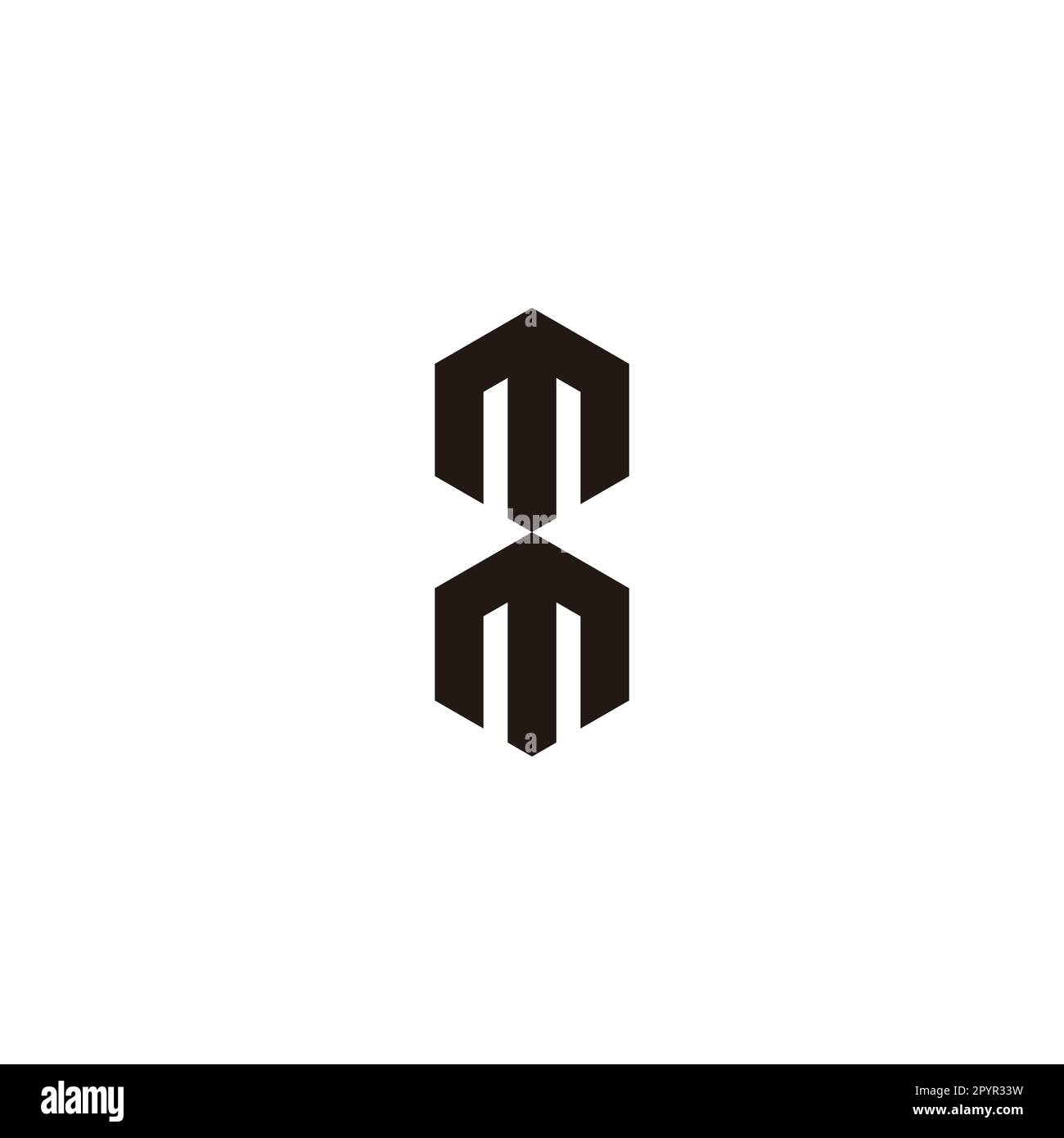 Letter m, number 8 geometric symbol simple logo vector Stock Vector ...