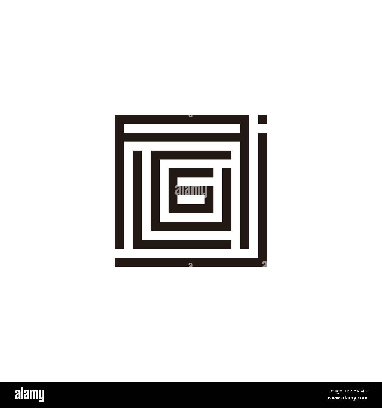 Letter j, A, L, G and number 6, square geometric symbol simple logo ...