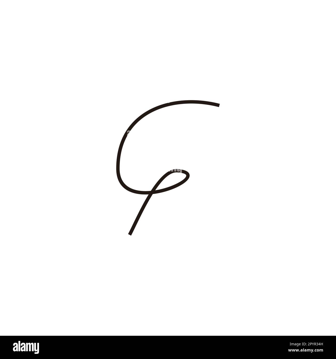 Letter Gp connect, line geometric symbol simple logo vector Stock ...