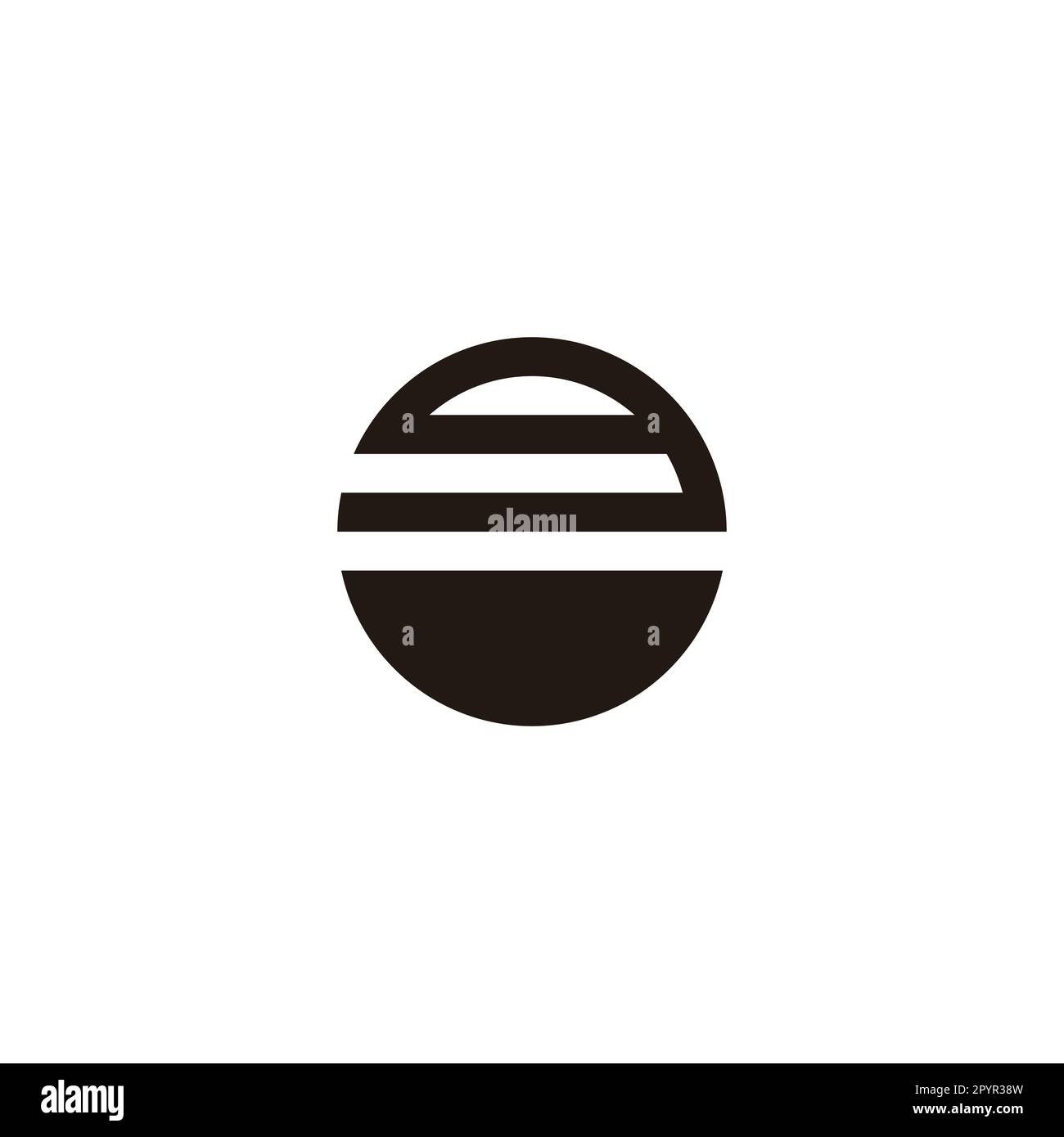 Letter g sunset, circle geometric symbol simple logo vector Stock ...