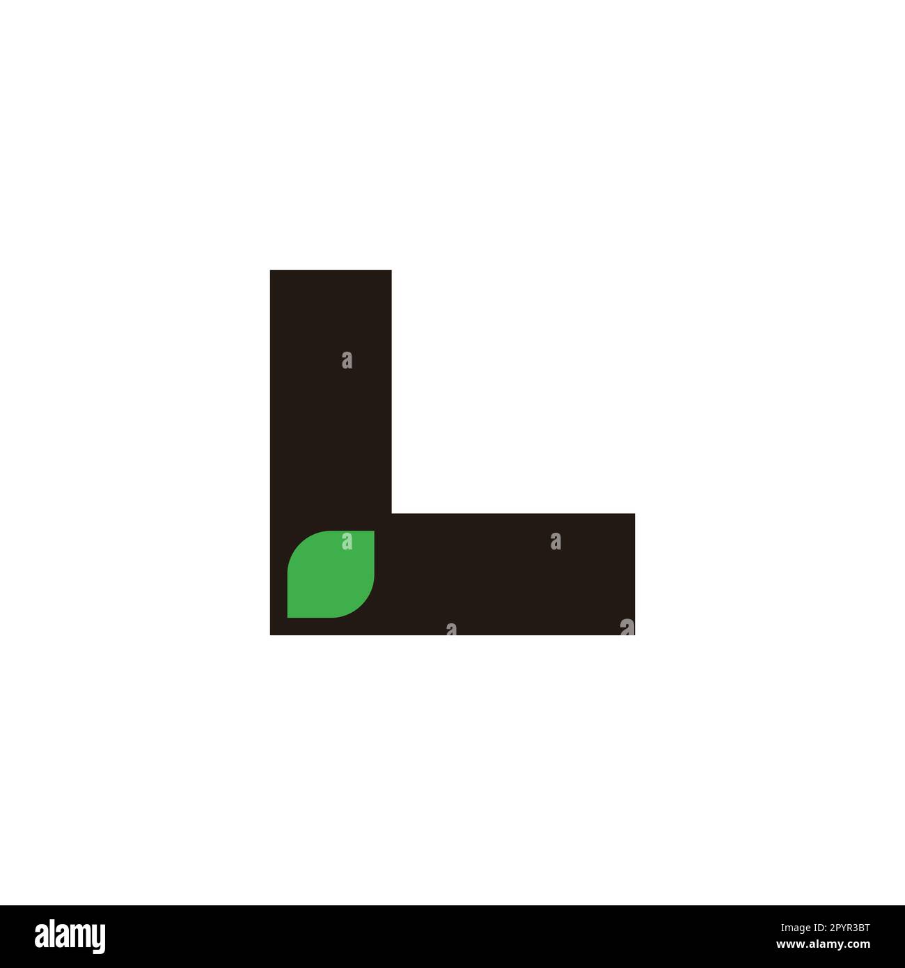 Letter L leaf, outline geometric symbol simple logo vector Stock Vector ...
