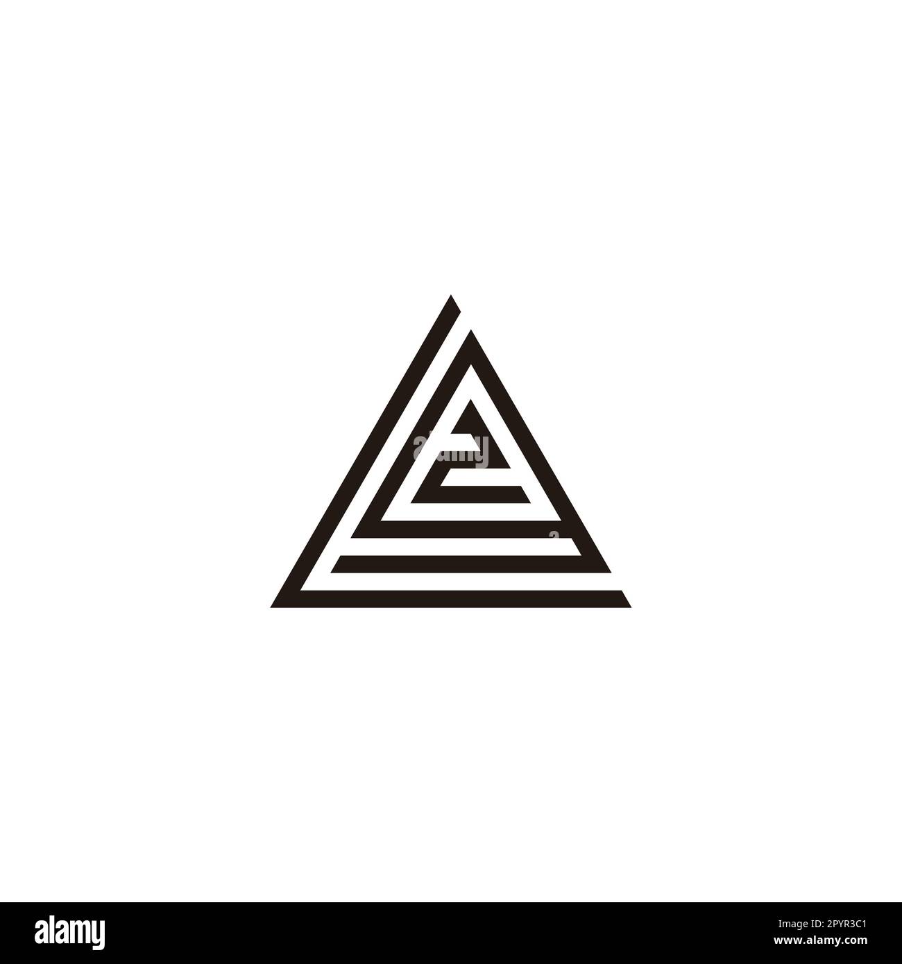 Letter L, g and 2, triangle geometric symbol simple logo vector Stock ...