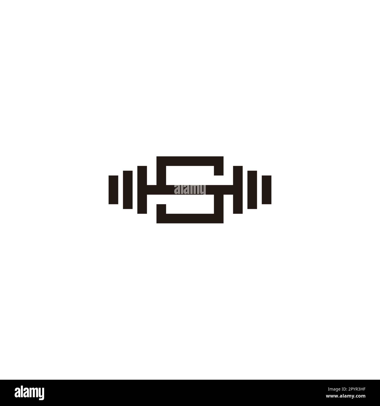 Letter S barbell geometric symbol simple logo vector Stock Vector Image ...