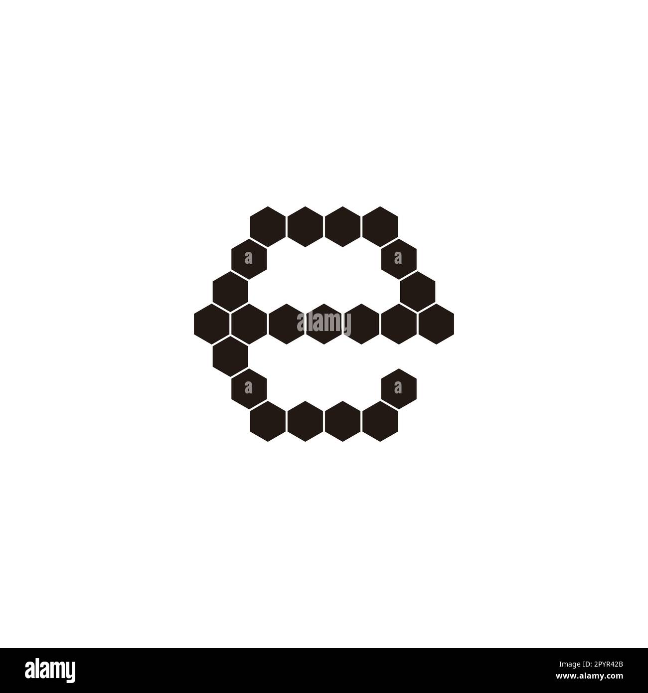 Letter e hexagons, shaped hexagon geometric symbol simple logo vector ...