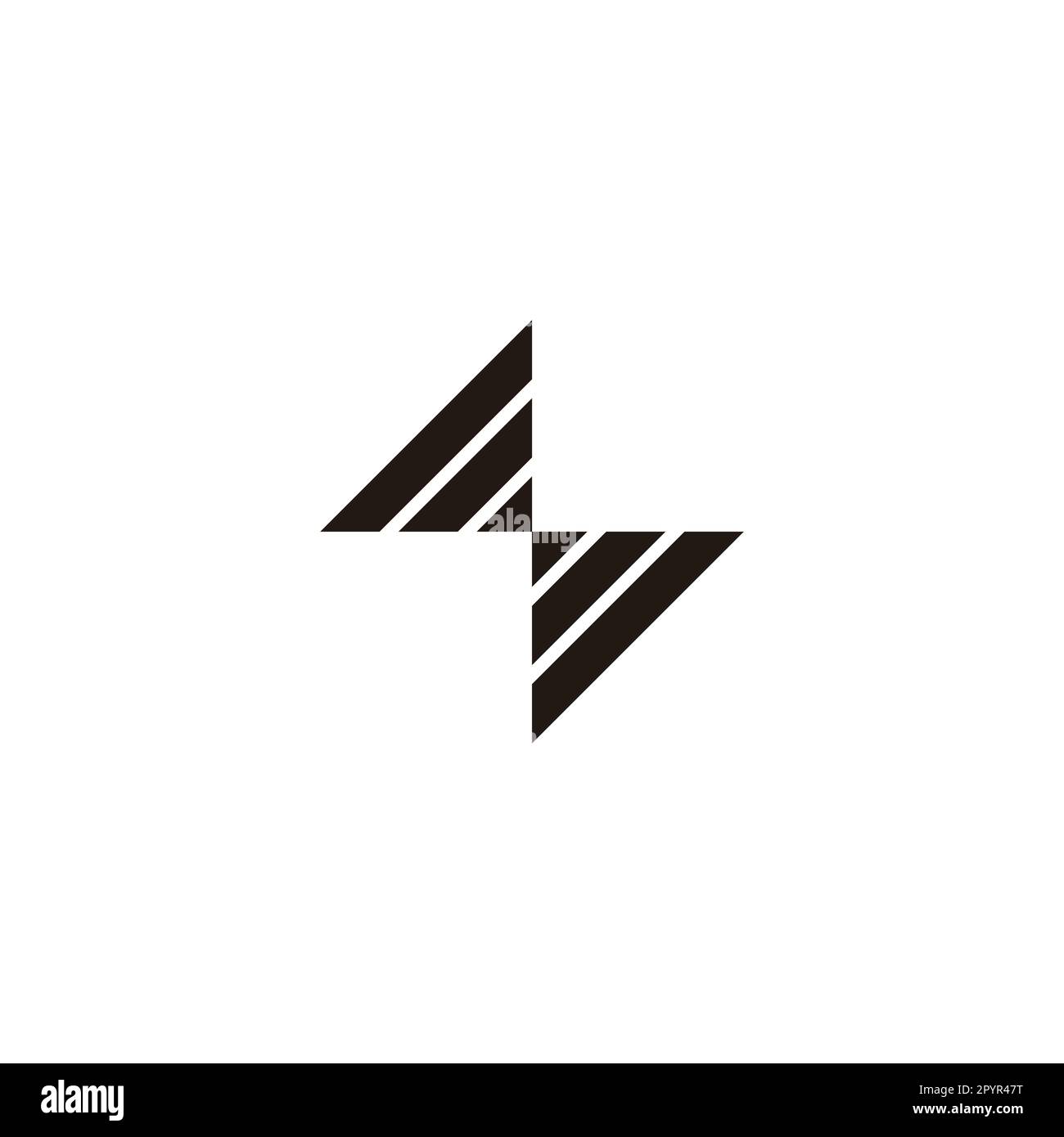 Letter S fold, outlines geometric symbol simple logo vector Stock ...