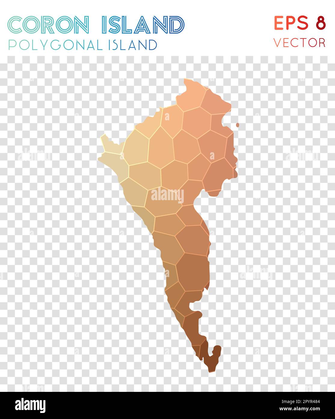 Island coron island map hi-res stock photography and images - Alamy