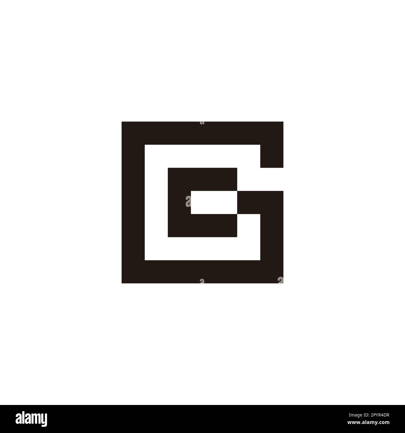 Letter c and G square geometric symbol simple logo vector Stock Vector ...